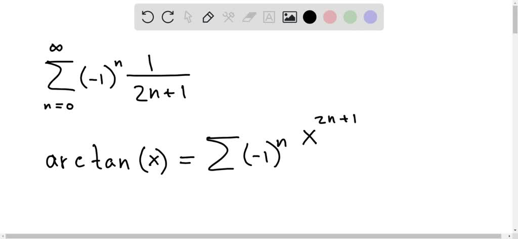 SOLVED:Find the sum of the convergent series by using a well-known ...