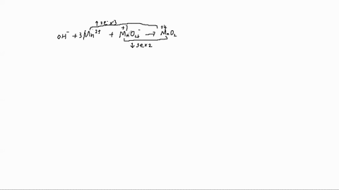 SOLVED: Under basic conditions, MnO4^- is used as a titrant for the analysis of Mn^2+, with both ...