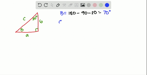SOLVED:Use the right triangle shown below. Then, using the given ...