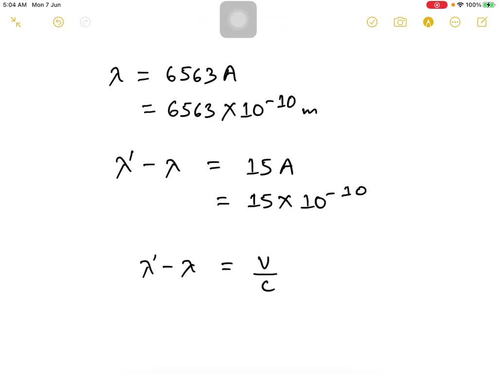 The wavelength of the alpha line of hydrogen is 6560 Å. What will be ...