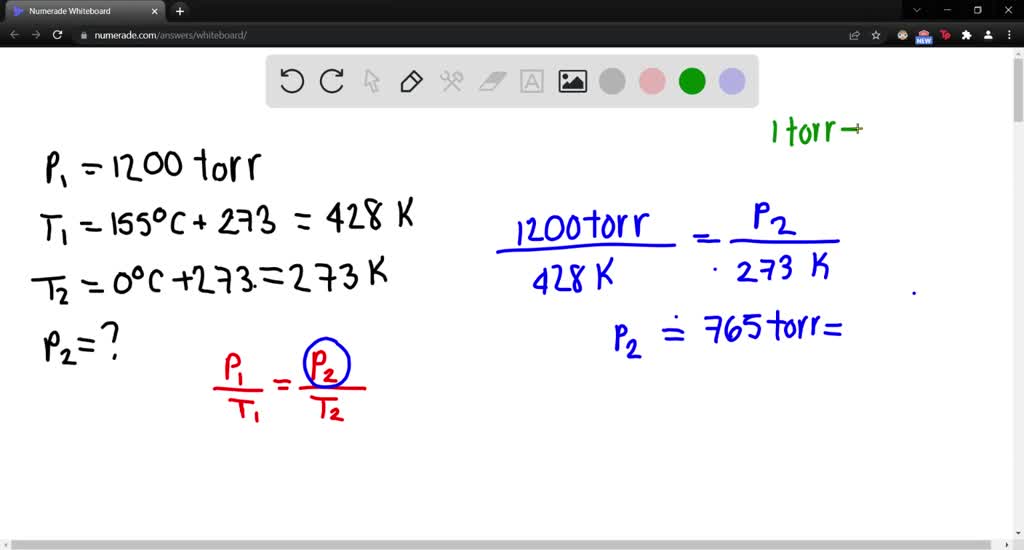 SOLVED Calculate The Final Pressure In Millimeters Of Mercury For SOLVED Calculate The Final Pressure In Millimeters Of Mercury For