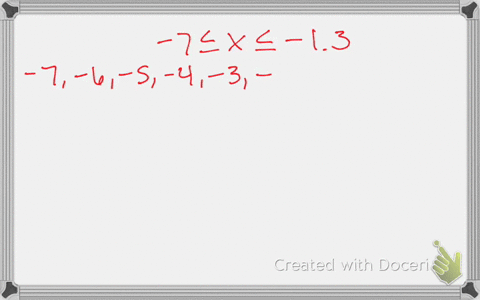 SOLVED:Consider the inequality -7 ≤x