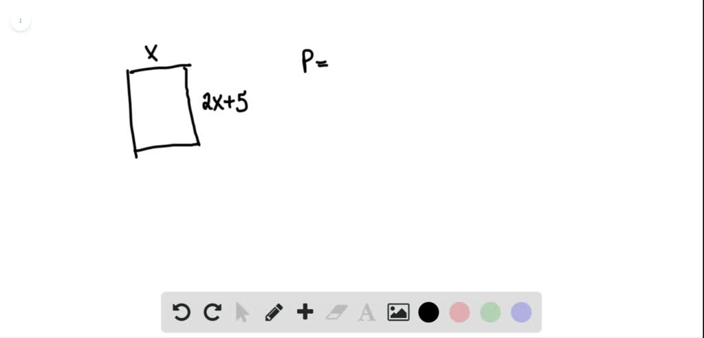 SOLVED:The length of a rectangle is 5 feet more than twice the width. a. If x represents the ...