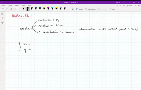 SOLVED:Circular motion Find parametric equations that describe the ...