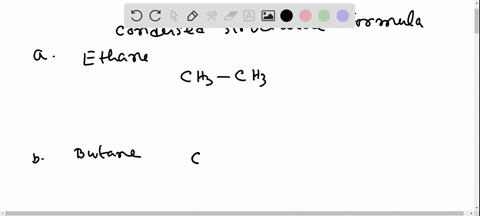SOLVED:Draw the condensed structural formula for each of the following ...