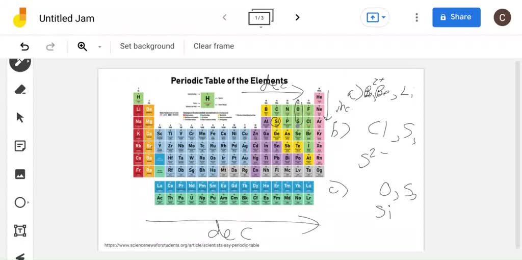 ⏩SOLVED:Using only a periodic table as a guide, arrange each of the… | Numerade
