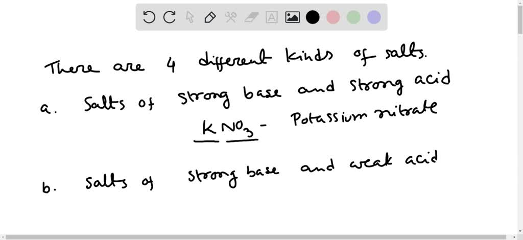 SOLVED:How can salts be classified conveniently into four classes? For ...