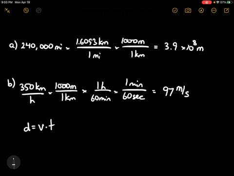 SOLVED:The distance from Earth to the Moon is approximately 240,000 mi ...