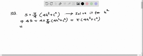 SOLVED:For Exercises 103 and 104, refer to the figure below. The surface area, S, of the ...