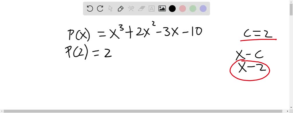 SOLVED:Factor Theorem Use the Factor Theorem to show that x-c is a factor of P(x) for the given ...