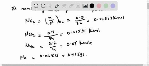 SOLVED:A mixture of gases consists of 0.9 kg of oxygen, 0.7 kg of carbon dioxide, and 0.2 kg of ...