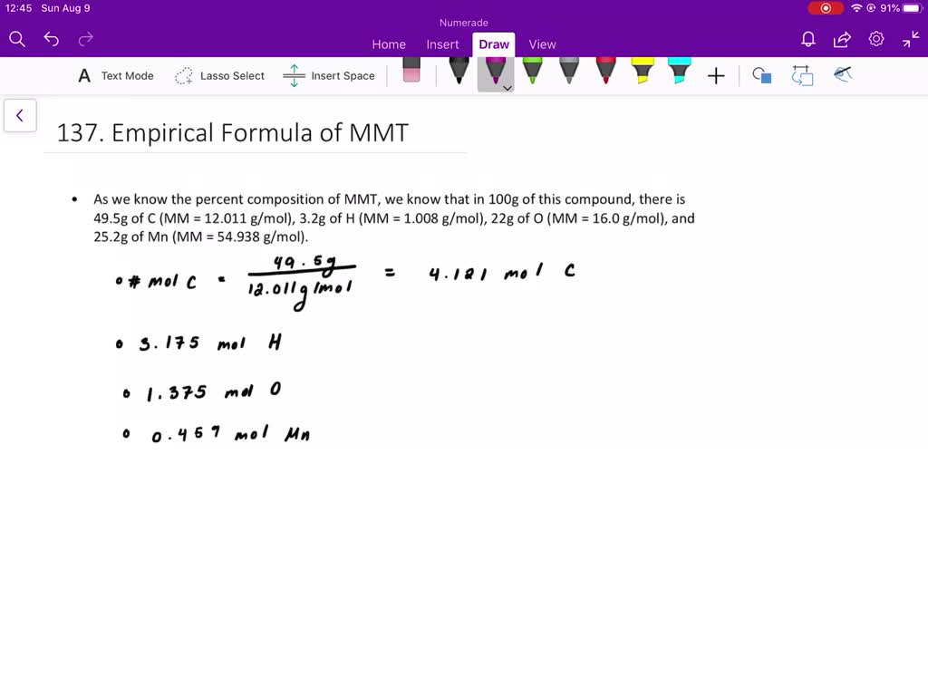 SOLVED:A compound called MMT was once used to boost the octane rating ...