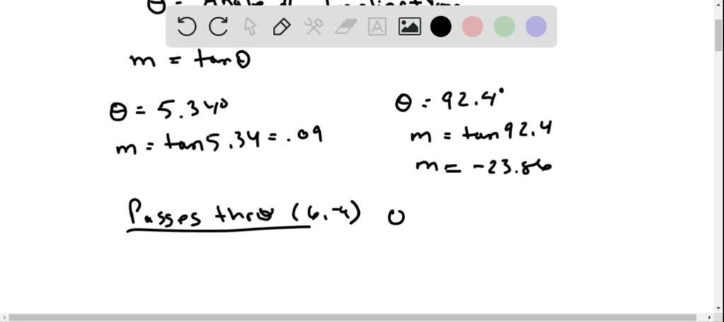 SOLVED:Angle of Inclination Find the slope of the line having the given ...