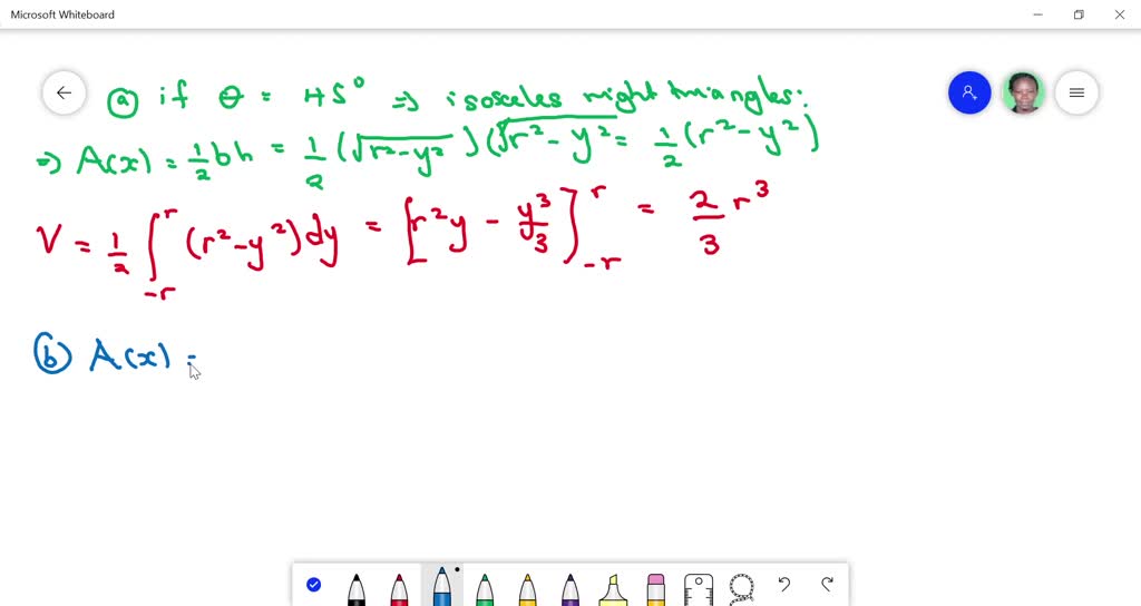 SOLVED:Volume of a Wedge Two planes cut a right circular cylinder to ...