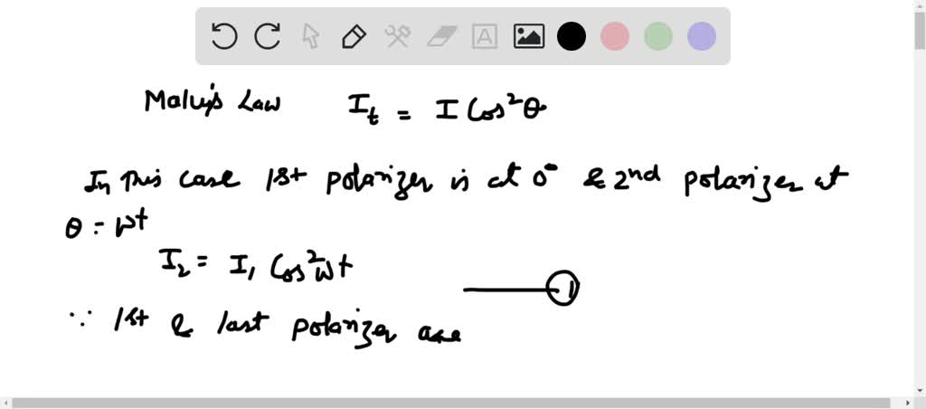 An ideal polarizer is rotated at a rate ωbetween a similar pair of ...