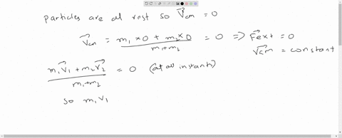 SOLVED: Two particles of masses m1 and m2 separated by a distance d are at rest initially. If ...