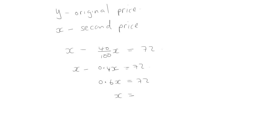 SOLVED The Price Of A Dress Is Reduced By 40 When The Dress Still
