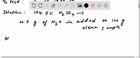 SOLVED:The percent free SO3 is an oleum is 20 %. Label the sample of ...