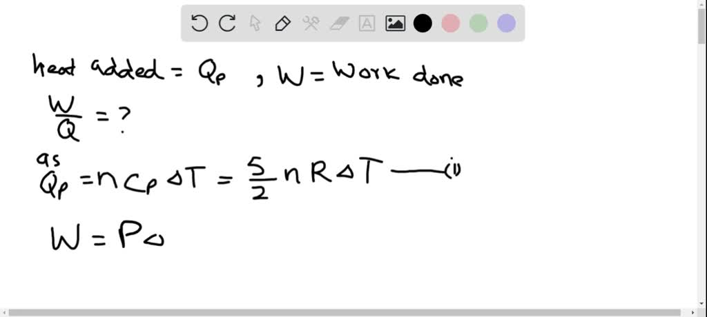 SOLVED:When a heat Q is added to a monatomic ideal gas at con stant ...