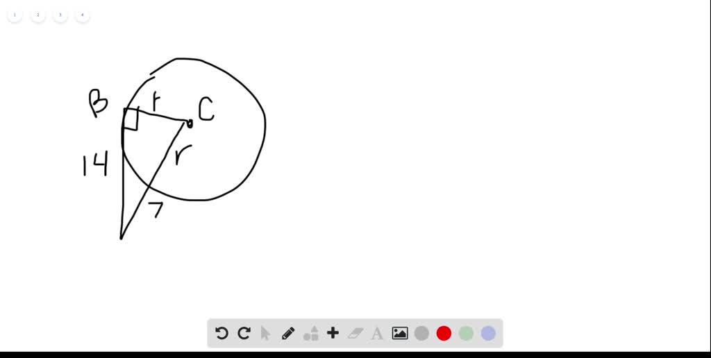 SOLVED:Point B is a point of tangency. Find the radius r of ⊙C.