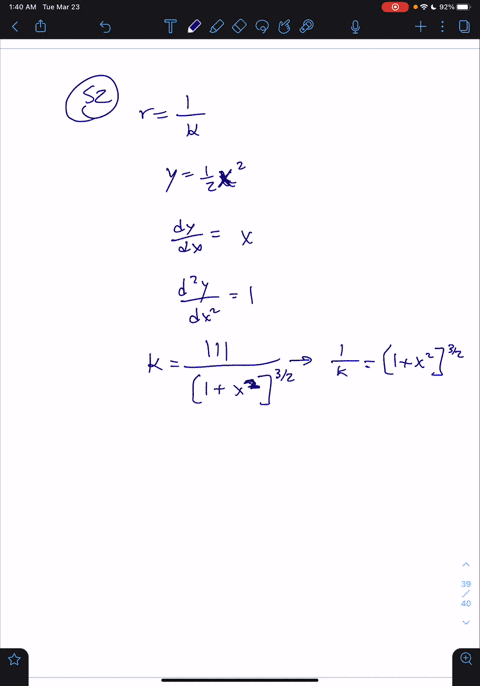 Solved Osculating Circle Find A Parametrization Of The Osculating