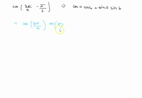 SOLVED:Use the formula for the cosine of the difference of two angles ...