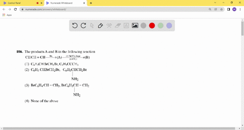 SOLVED:The products Λand B in the follow ing reaction (1) 𝐂6 H5 CHBrCH2 ...