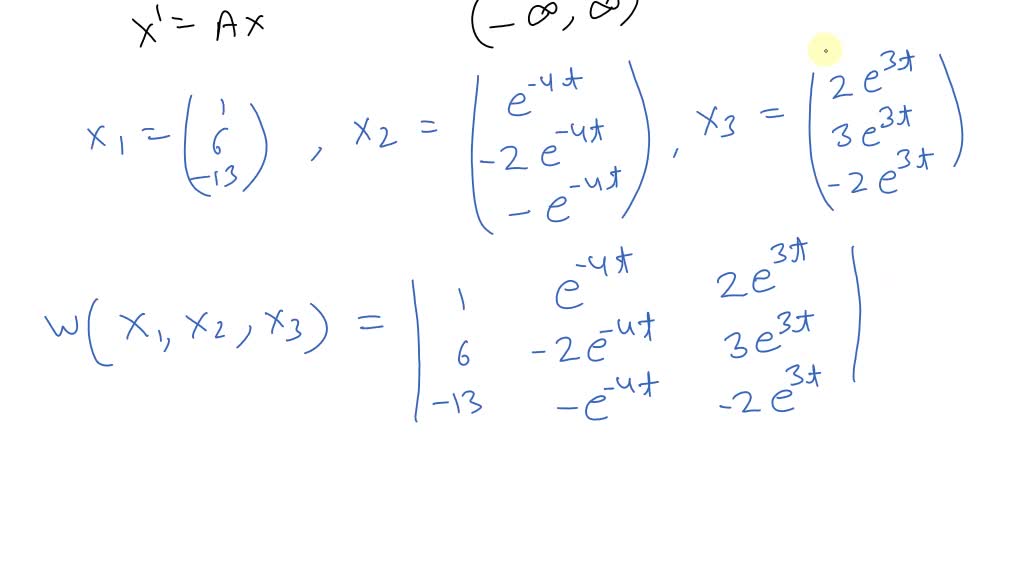SOLVED:The given vectors are solutions of a system 𝐗^'=𝐀 𝐗 . Determine ...