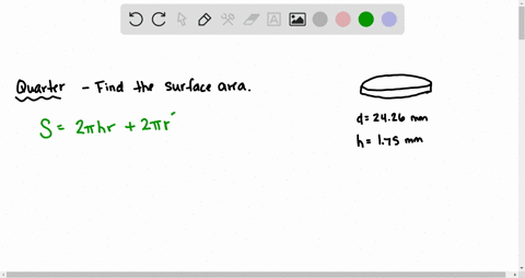 SOLVED:The dimensions of various coins are given in the table. Find the ...
