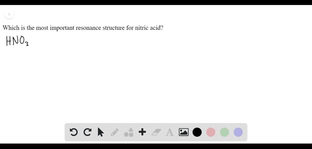 SOLVED:Draw the Lewis structure for nitric acid (the hydrogen atom is ...