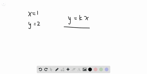 SOLVED:The variables x and y vary directly. Use the given values to ...