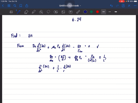 SOLVED:Plot the excess carrier concentration δp(x) versus x from ...