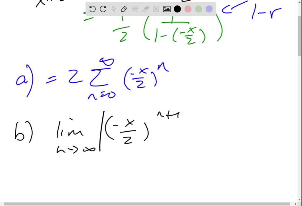 SOLVED a Use A Geometric Series To Represent Each Function As A Power 
