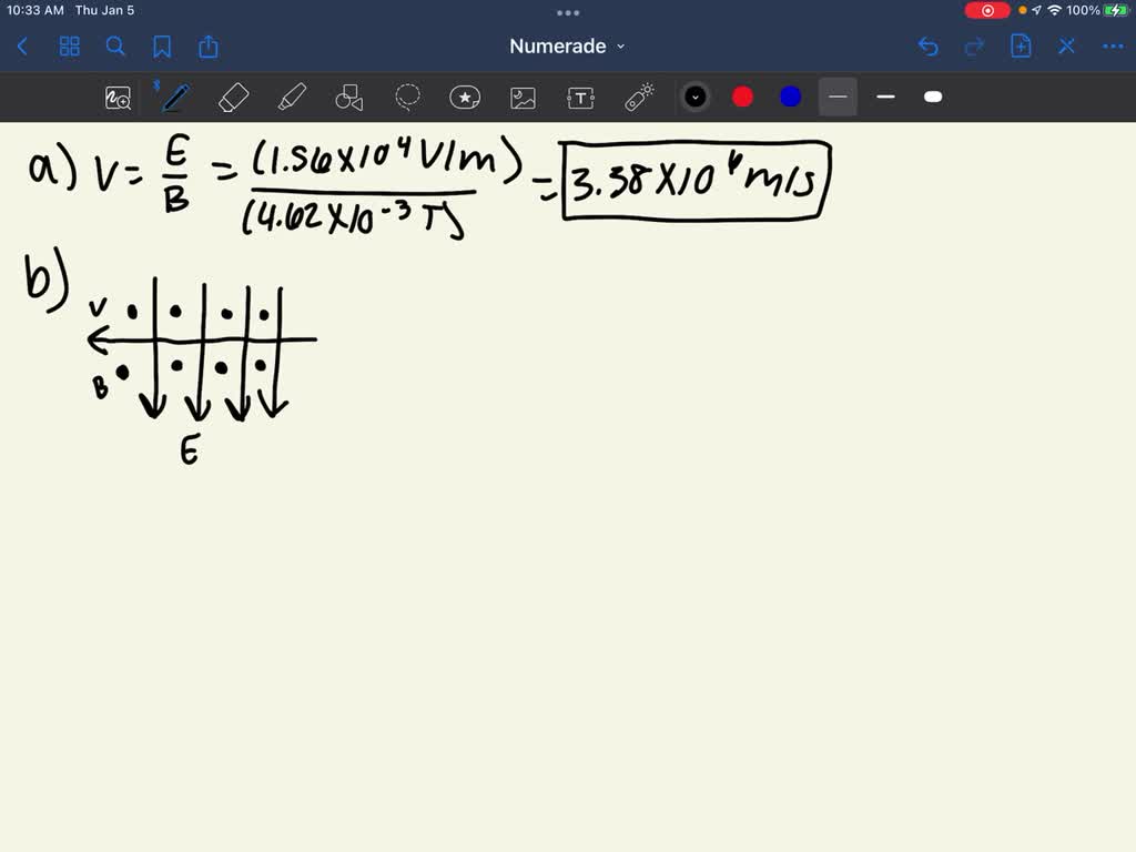 SOLVED:(a) What is the speed of a beam of electrons when the simul ...
