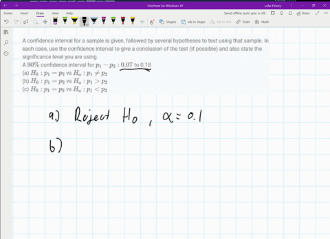 One sample hypothesis test for a single proportion one...
