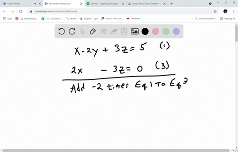 SOLVED:Perform the row operation and write the equivalent system. What did the operation ...