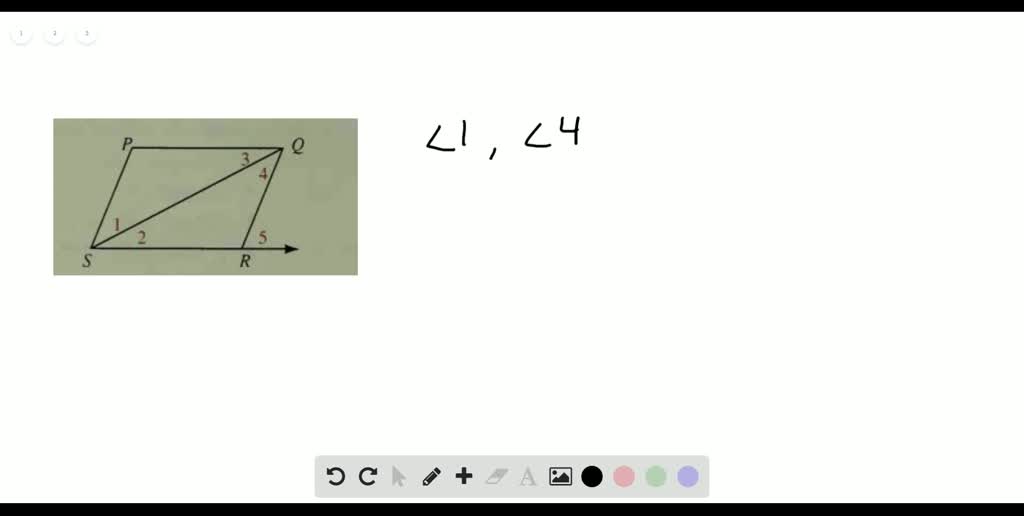 SOLVED:Name the two lines and the transversal that form each pair of angles. ∠1 and ∠4