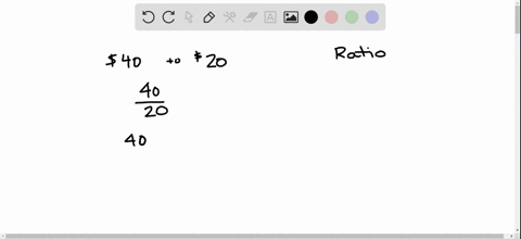 SOLVED:Write the comparison as a ratio in simplest form using a fraction, a colon (:), and the ...