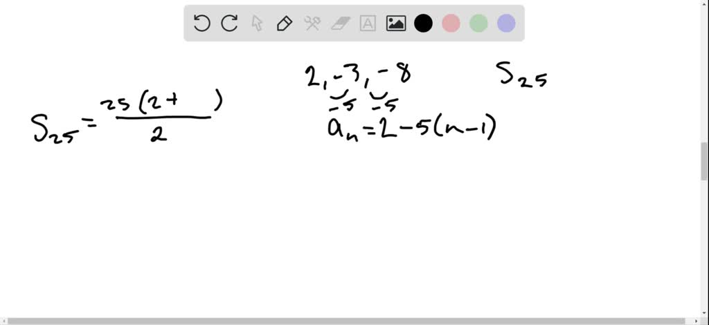 SOLVED:For each arithmetic sequence, find the sum of the specified ...