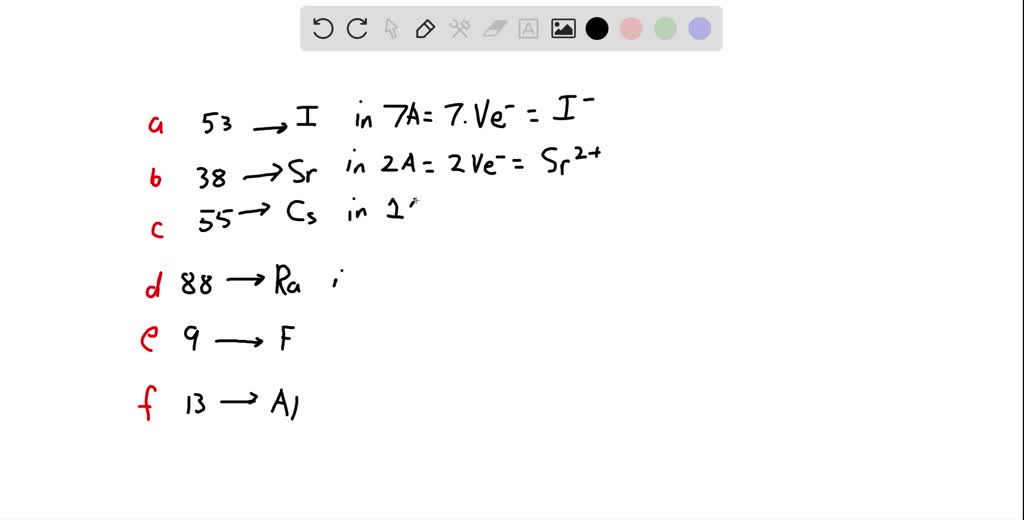 SOLVED:For each of the following atomic numbers, use the periodic table ...