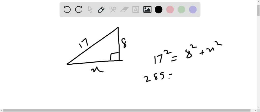 SOLVED:Use the Pythagorean theorem to find the length of the missing ...