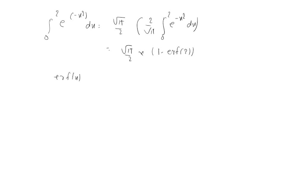 SOLVED:Evaluate the following, using either power series, a table of error functions, or ...