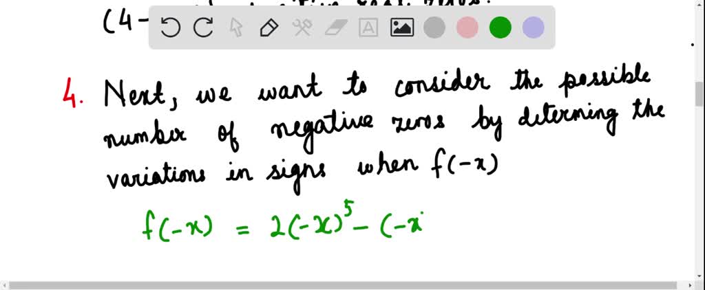 SOLVED:Determine the different possibilities for the numbers of ...