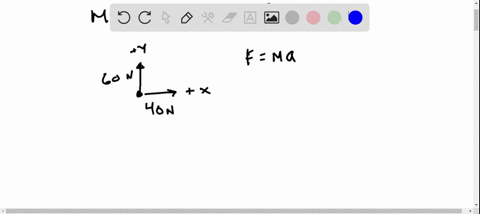 SOLVED: Only two forces act on an object (mass = 4.00 kg), as in the drawing. Find the magnitude ...