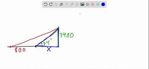 SOLVED: A steep mountain is inclined 74^∘ to the horizontal and rises ...