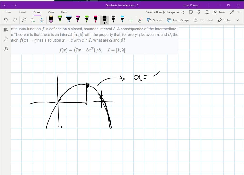 A continuous function f is defined on a closed, bounded interval I. A consequence of the ...