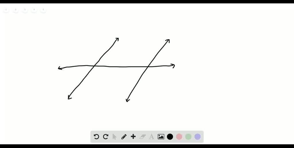 SOLVED:Use two lines of notebook paper as parallel lines and draw any ...