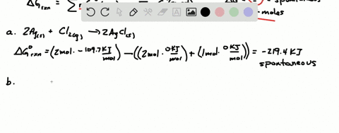 SOLVED:Using data from Appendix C, calculate the change in Gibbs free energy for each of the ...