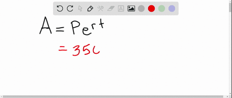 ⏩SOLVED:Use the formula A=P e^r t to solve. See Example 8. Determine ...