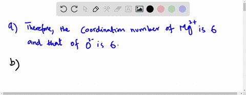 The crystal structure of magnesium oxide, MgO, is of the...